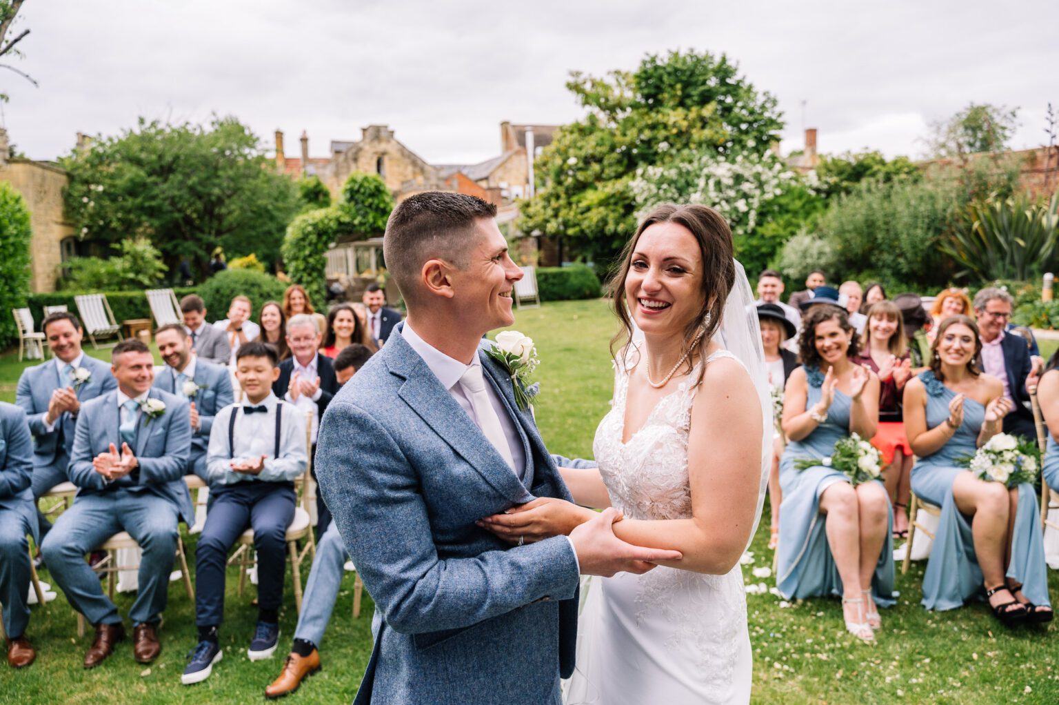 Manor house hotel wedding with outdoor ceremony